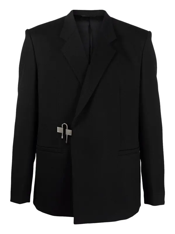 Givenchy Padlock Double-breasted Blazer - Black