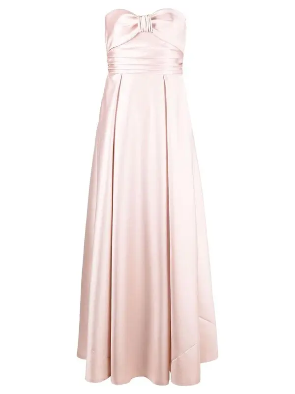 Alberta Ferretti Strapless Knot-detail Gown - Pink