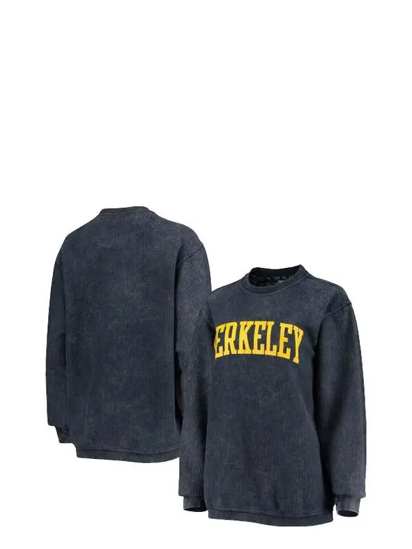 PRESSBOX Cal Bears Comfy Cord Vintage Wash Arch Pullover Sweatshirt - Navy