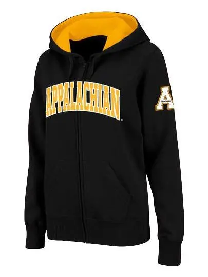 COLOSSEUM Appalachian State Mountaineers Arched Name Full-zip Hoodie - Black