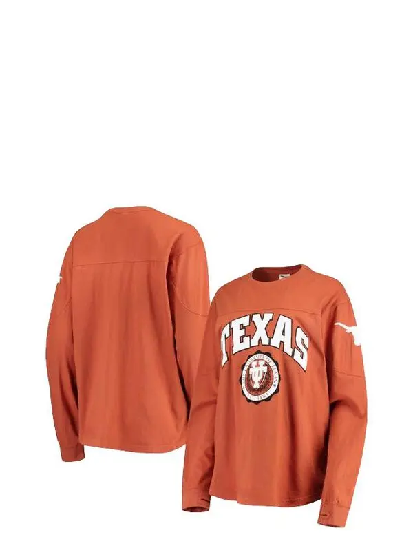 PRESSBOX Texas Longhorns Long Sleeve T-shirt - Burnt Orange