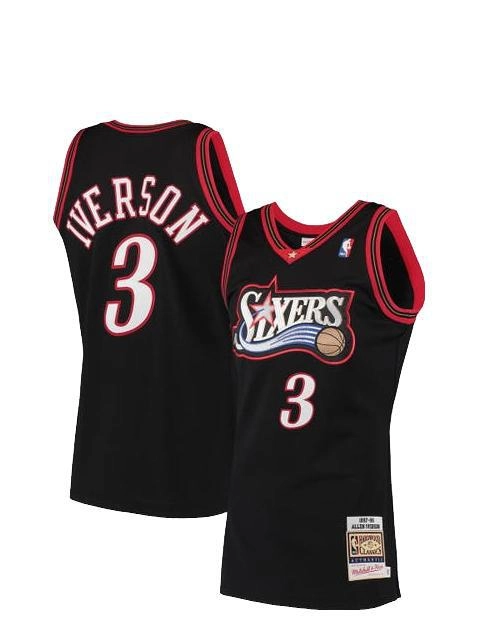 Mitchell & Ness Allen Iverson Philadelphia 76ers 1997/98 Hardwood Classics Authentic Jersey - Black