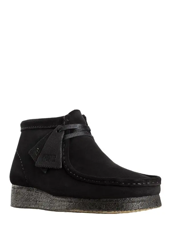 Clarks Wallabee Chukka Boot - Black Sde