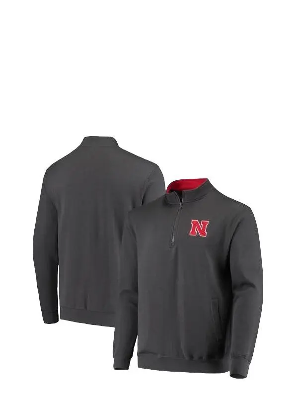 COLOSSEUM Nebraska Huskers Tortugas Logo Quarter-zip Jacket - Charcoal