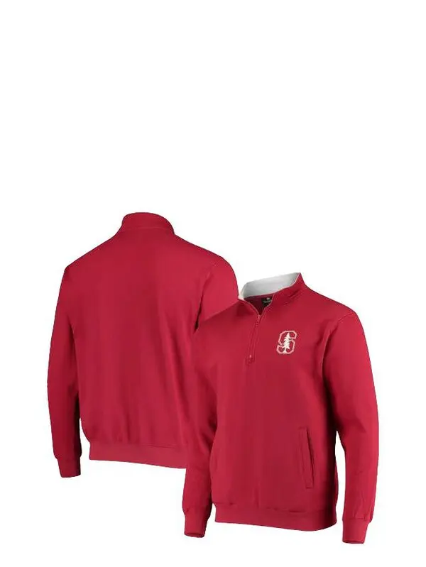 COLOSSEUM Stanford Tortugas Logo Quarter-zip Jacket - Cardinal