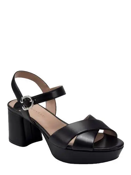 Aerosoles Cosmos Platform Sandals - Black Leat