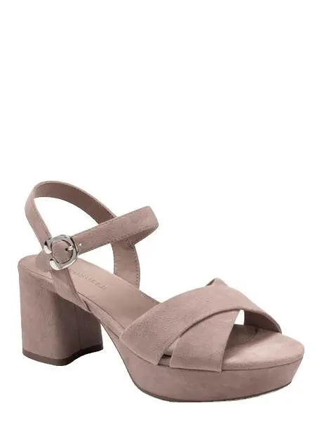 Aerosoles Cosmos Platform Sandals - Blush Suede