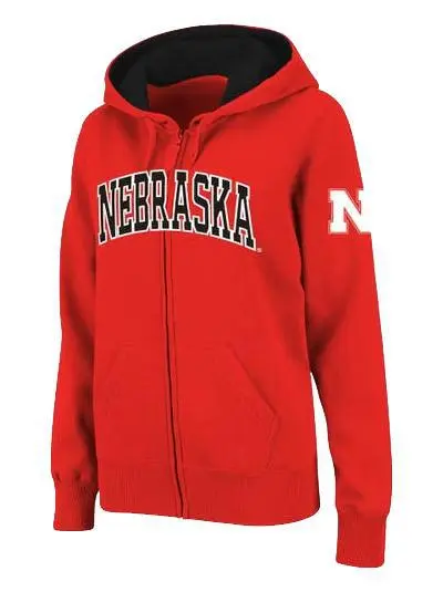 COLOSSEUM Nebraska Huskers Arched Name Full-zip Hoodie - Red