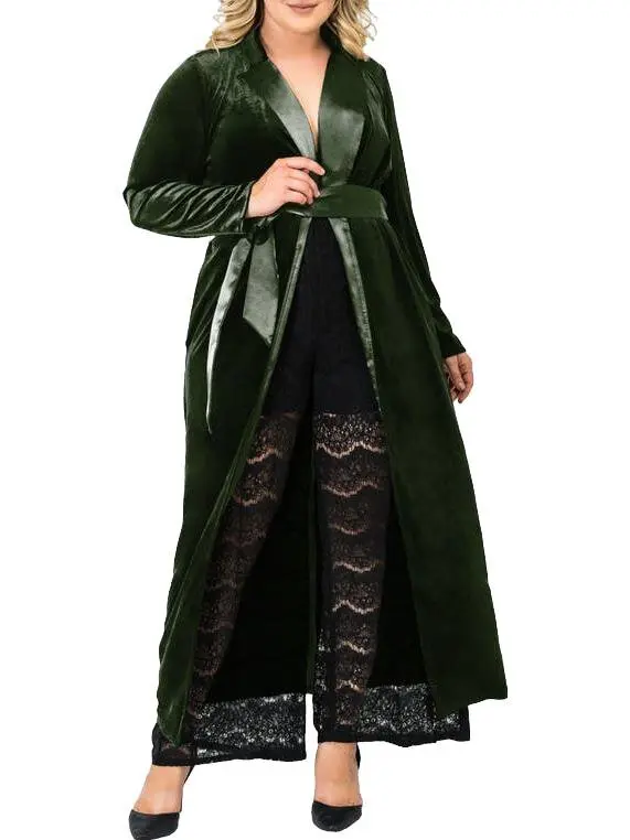 STANDARDS & PRACTICES Freya Wrap Coat Dress - Green