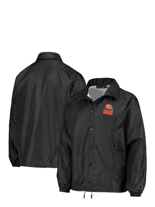 DUNBROOKE Cleveland Browns Classic Raglan Full-snap Windbreaker Jacket - Black