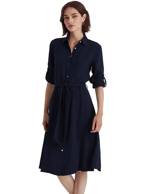 Ralph Lauren Fit-and-flare Shirtdress - Lauren Navy