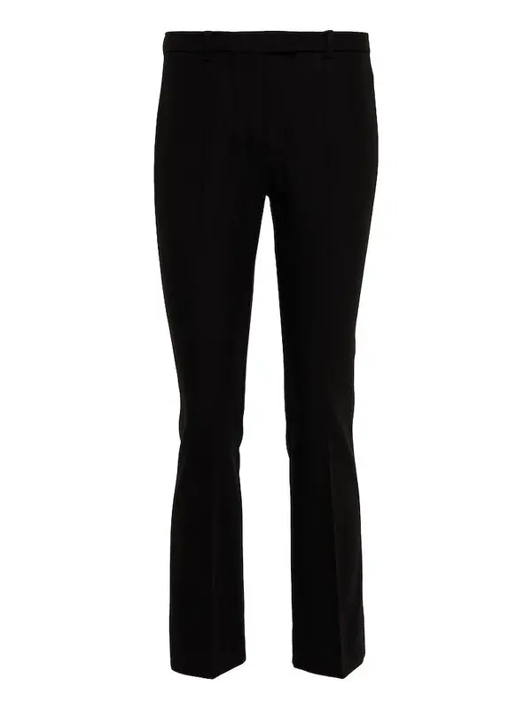 Max Mara Fatina Mid-rise Cropped Pants - Black