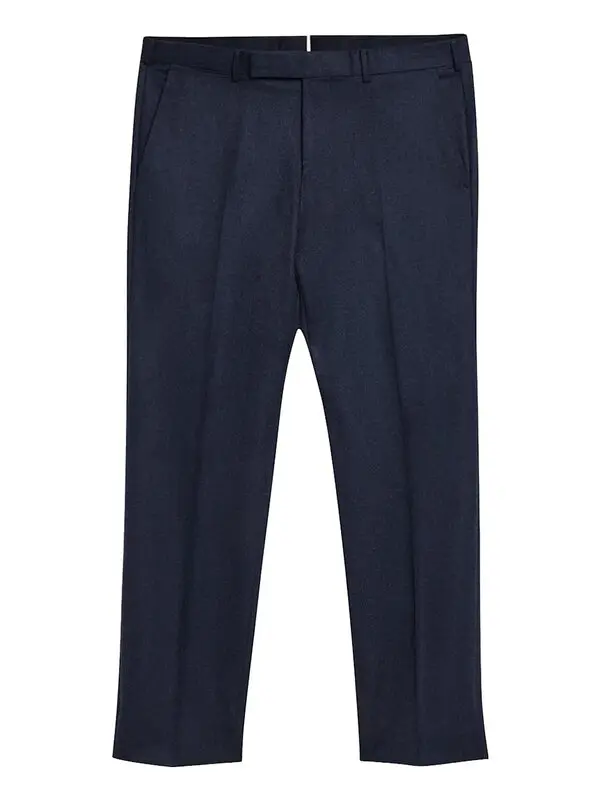 Zegna Wool Flannel Flat-front Trousers - Wool Flannel Ff Trouser
