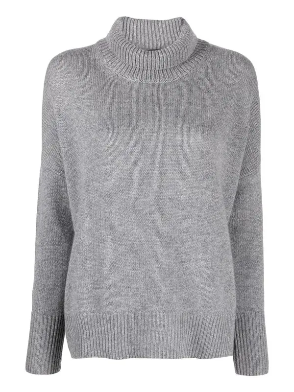 LISA YANG Heidi Knitted Roll-neck Jumper - Grey