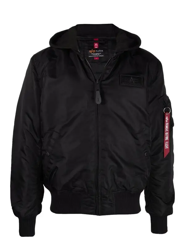 Alpha Industries Logo Bomber Jacket - Black