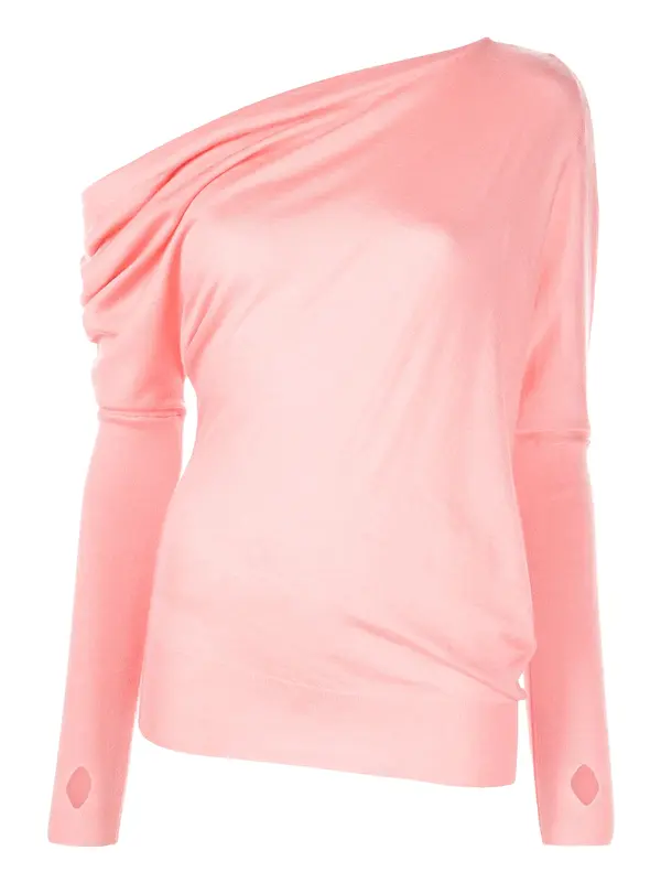 TOM FORD One-shoulder Cashmere-blend Jumper - Pink