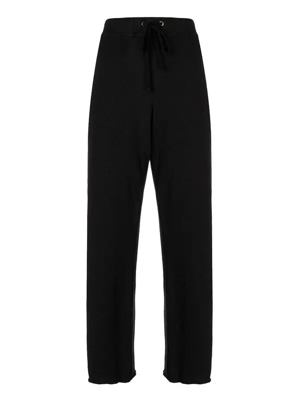 JAMES PERSE French-terry Cropped Track Pants - Black