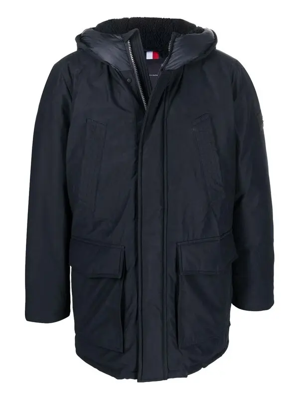 Tommy Hilfiger Rockie Waxed Parka Coat - Blue