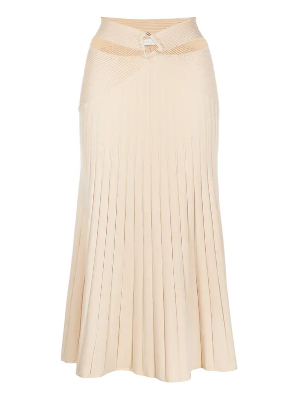 Simkhai Arabella Ribbed-knit Skirt - Neutrals