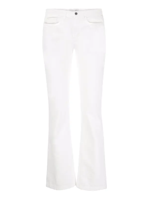 Alberta Ferretti Slim Fit Trousers - White
