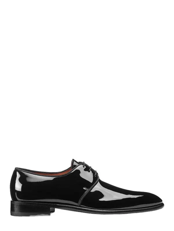 Santoni Patent Leather Dress Shoes - Black