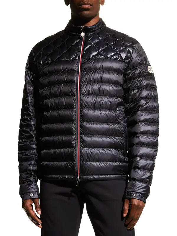 Moncler Benamou Short Down Jacket - Blue