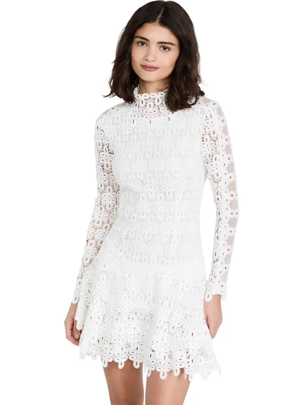 Simkhai Joy Lace Mini Dress - White