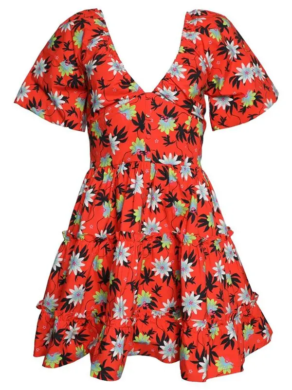 Lhd La Tagliata Mini Dress - Tomato Red