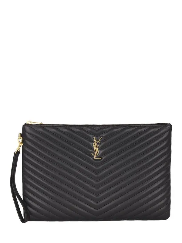 Saint Laurent Monogramme Pouch In Black - Nero