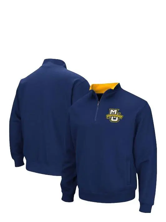 COLOSSEUM Marquette Golden Eagles Tortugas Logo Quarter-zip Jacket - Navy