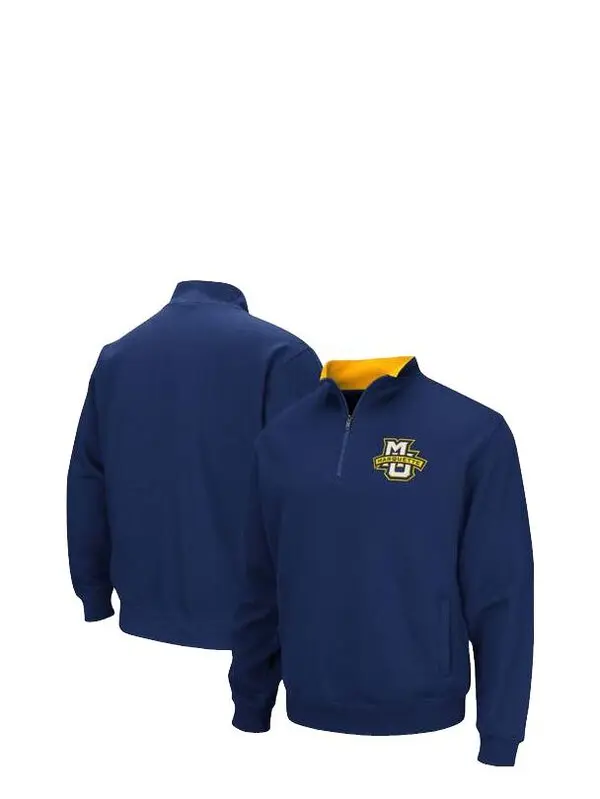 COLOSSEUM Marquette Golden Eagles Tortugas Logo Quarter-zip Jacket - Navy
