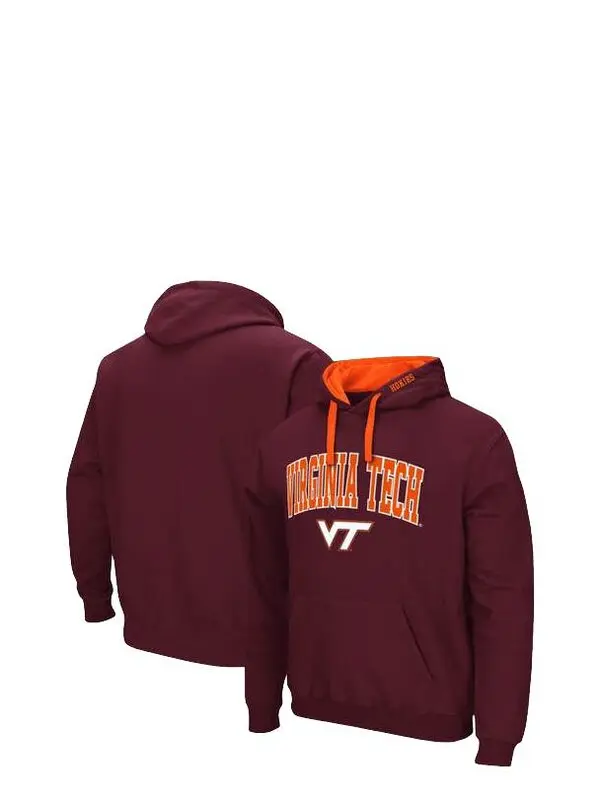 COLOSSEUM Virginia Tech Hokies Arch & Logo 2.0 Pullover Hoodie - Maroon