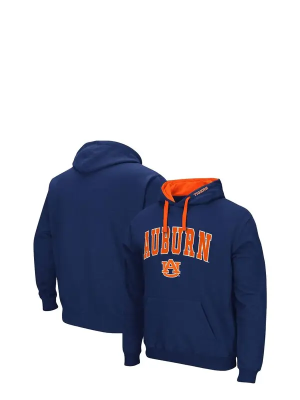 COLOSSEUM Auburn Tigers Arch & Logo 2.0 Pullover Hoodie - Navy