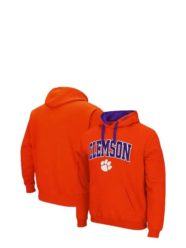 COLOSSEUM Clemson Tigers Arch & Logo 2.0 Pullover Hoodie - Orange