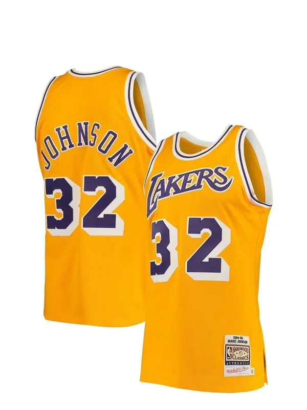 Mitchell & Ness Magic Johnson Los Angeles Lakers 1984/85 Hardwood Classics Authentic Jersey - Gold