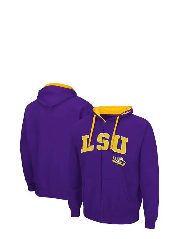 COLOSSEUM Lsu Tigers Full-zip Hoodie - Purple