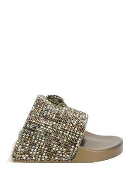 Kurt Geiger Meena Eagle Glitter Slide Sandal - Rust/copper