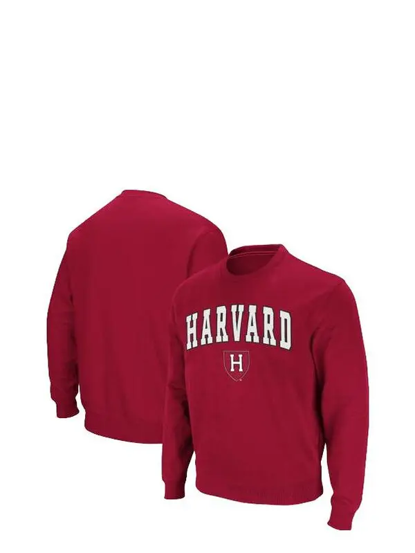 COLOSSEUM Harvard Team Arch & Logo Pullover Sweatshirt - Crimson