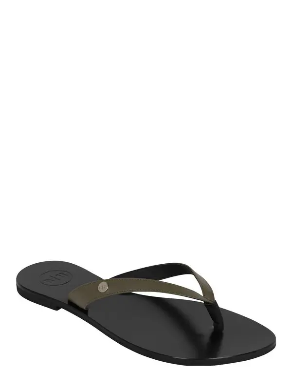 BELLA HA Italian Leather Flip Flop - Lily Pad