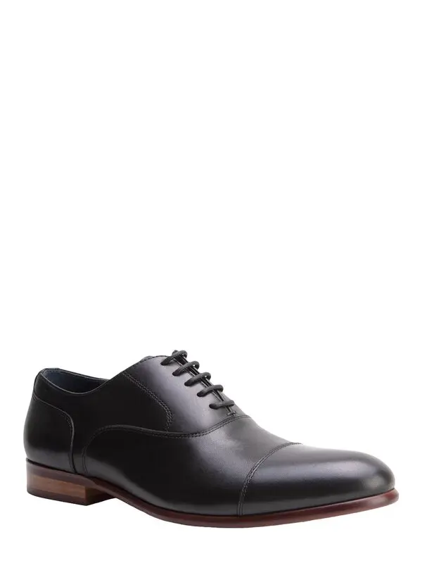 BLAKE MCKAY Melvern' Cap Toe Oxford - Black Leather