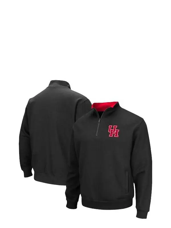 COLOSSEUM Houston Cougars Tortugas Logo Quarter-zip Pullover - Black