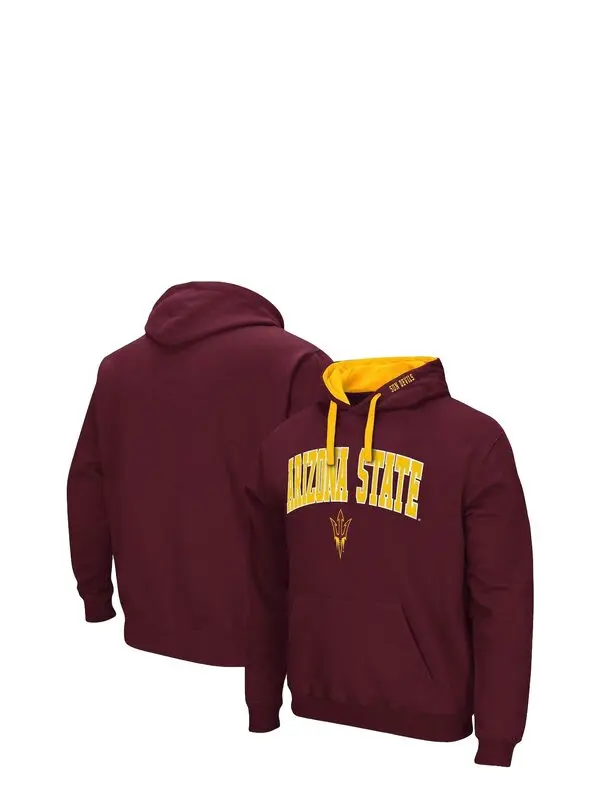 COLOSSEUM Arizona State Sun Devils Arch & Logo 2.0 Pullover Hoodie - Maroon