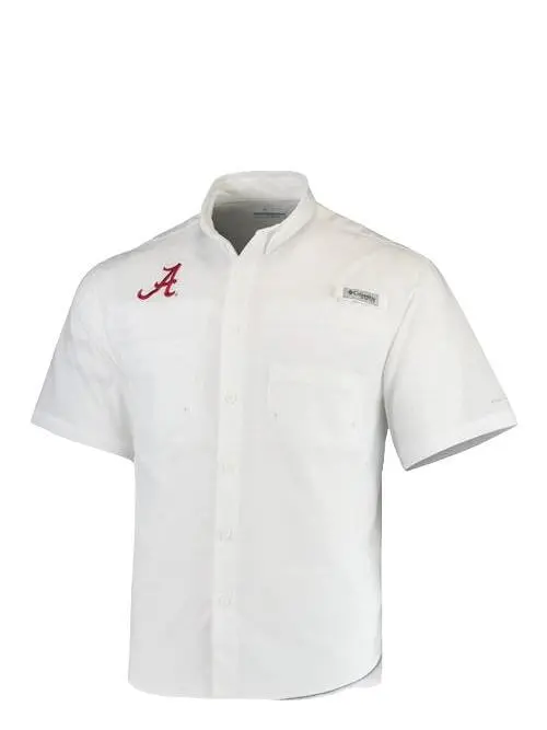 Columbia Alabama Crimson Tide Pfg Tamiami Shirt - White