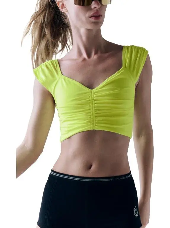 Free People Breathe Deeper Crop Top - Highlighter