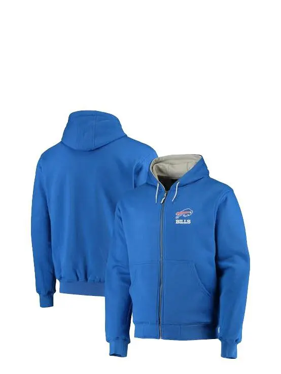 DUNBROOKE Buffalo Bills Craftsman Thermal-lined Full-zip Hoodie - Royal