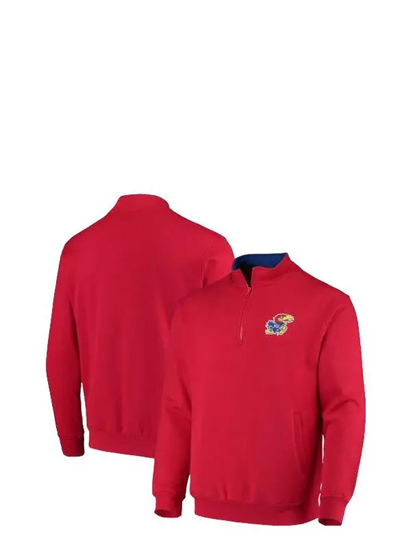 COLOSSEUM Kansas Jayhawks Tortugas Logo Quarter-zip Jacket - Red