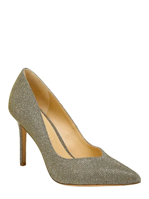 Veronica Beard Nathalia Pointed Toe Pumps - Silver/gold
