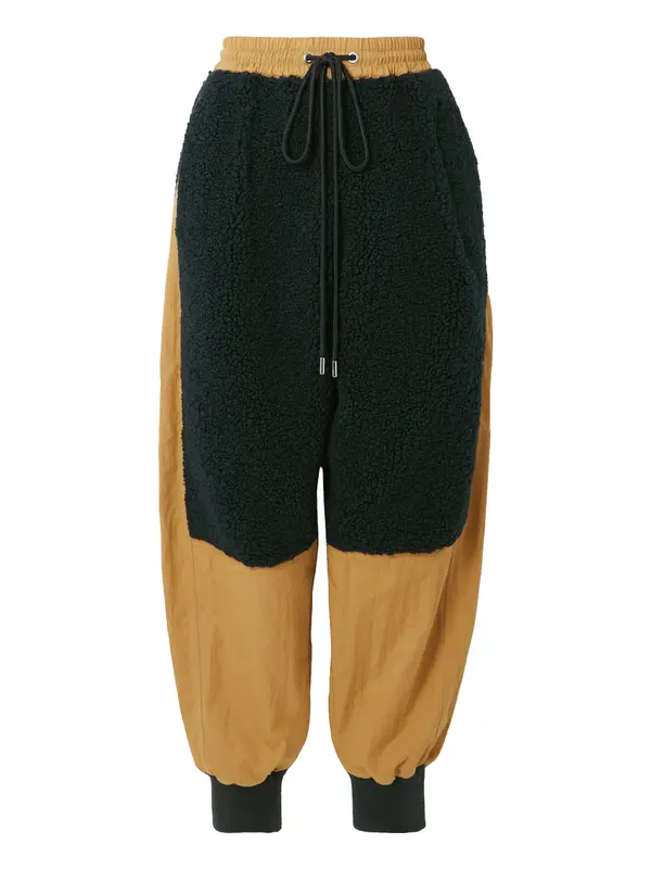 JW Anderson Fleece-paneled Twill Track Pants - Blue