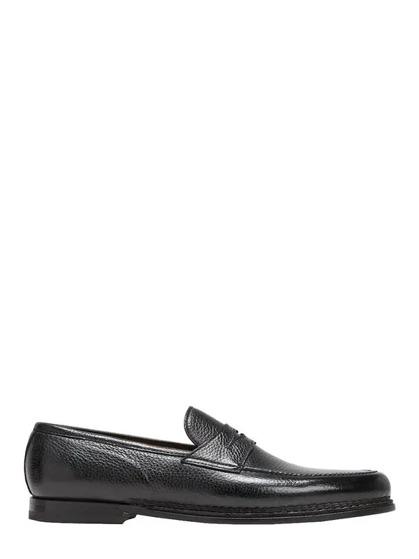 Bontoni Savarese Ii Deerskin Penny Loafers - Black