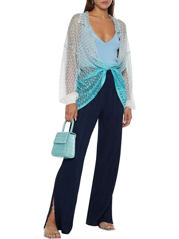 Missoni Dégradé Crochet-knit Cardigan - Sky Blue